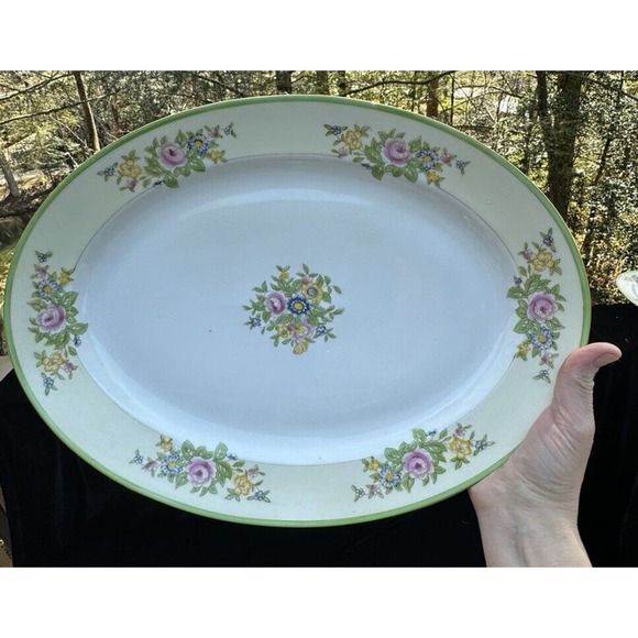 Nippon | Dining | Vintage Nippon Gorgeous Floral Pattern Mint Green 6 ...